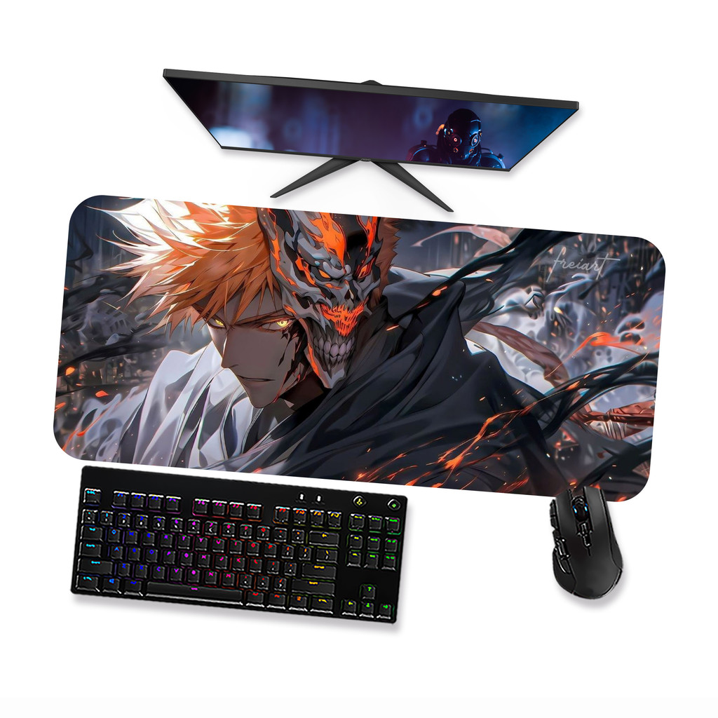 Mousepad BLEACH ICHIGO KUROSAKI 1 Speed Costurado Mouse pad Gamer 90x40 ...