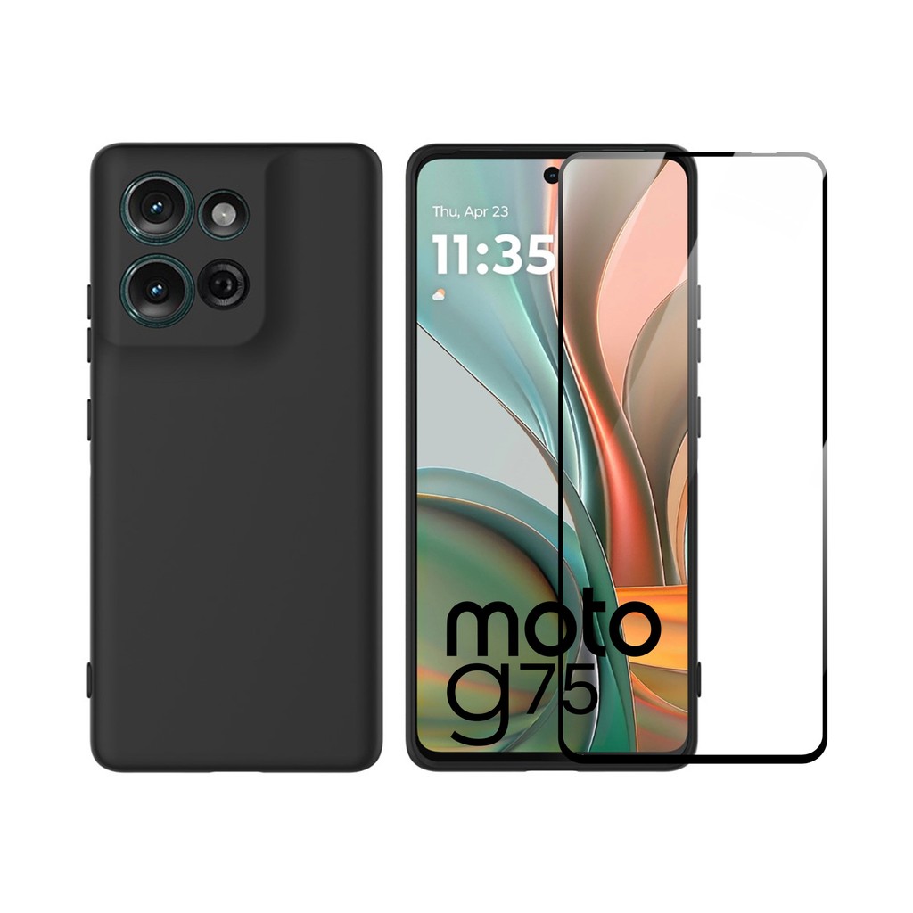 Velvet Case + Película 3D Vidro 9H para Moto G75 5G 6.8'' | Shopee Brasil