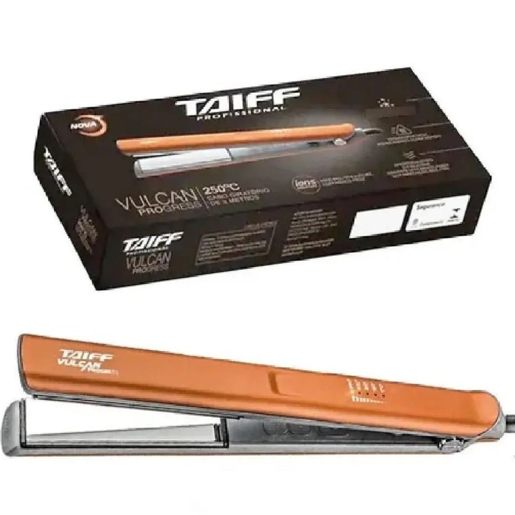 Chapa Vulcan PROgress 250°C Bivolt - Taiff Profissional | Shopee Brasil