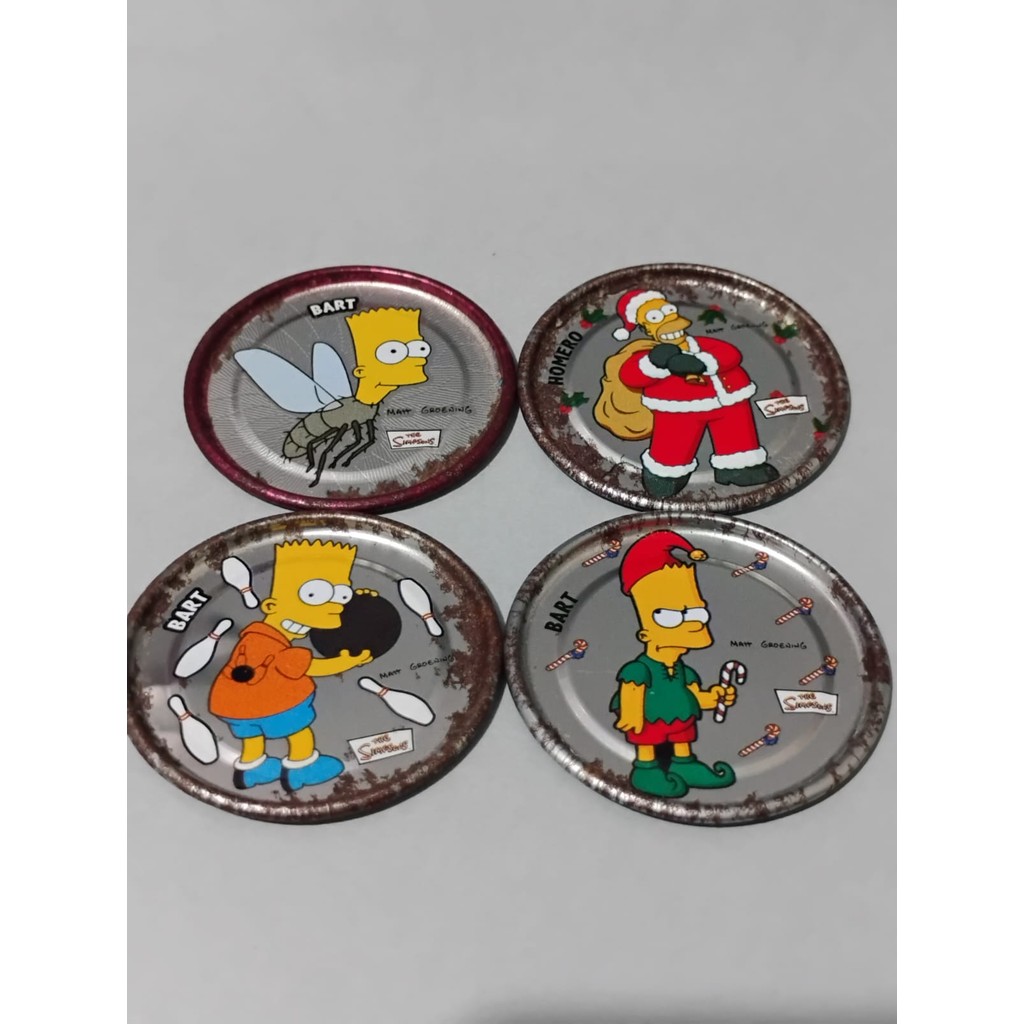 Tazos Simpsons 4 Unidades - Sabritas - Elma Chip | Shopee Brasil