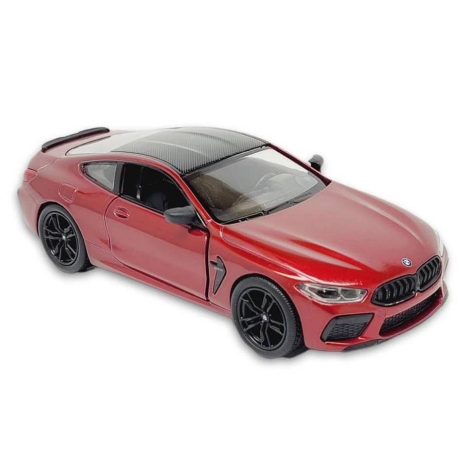 Miniatura BMW M8 Competition Kinsmart 1:38 Metal e Fricção Vinho ...