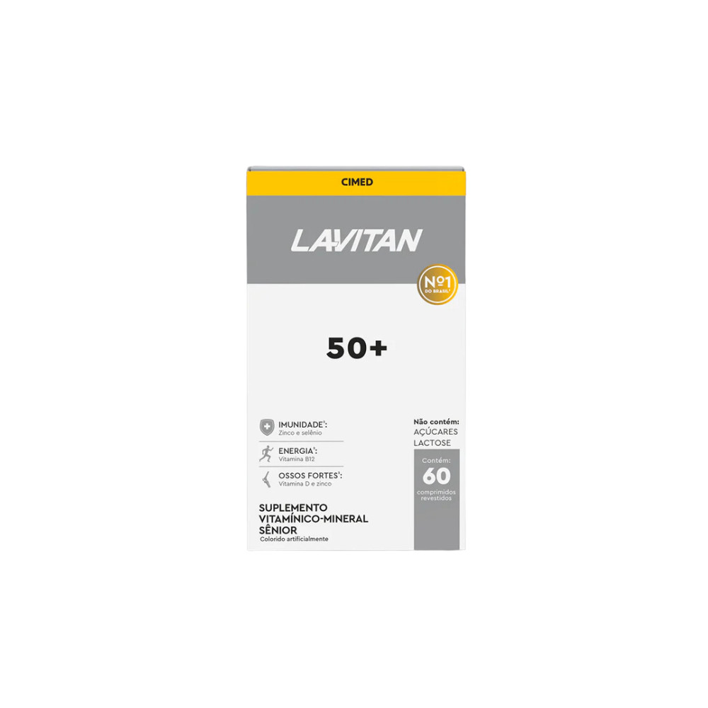 Suplemento Vitamina Lavitan 50+ C/60 Comprimidos - Cimed | Shopee Brasil