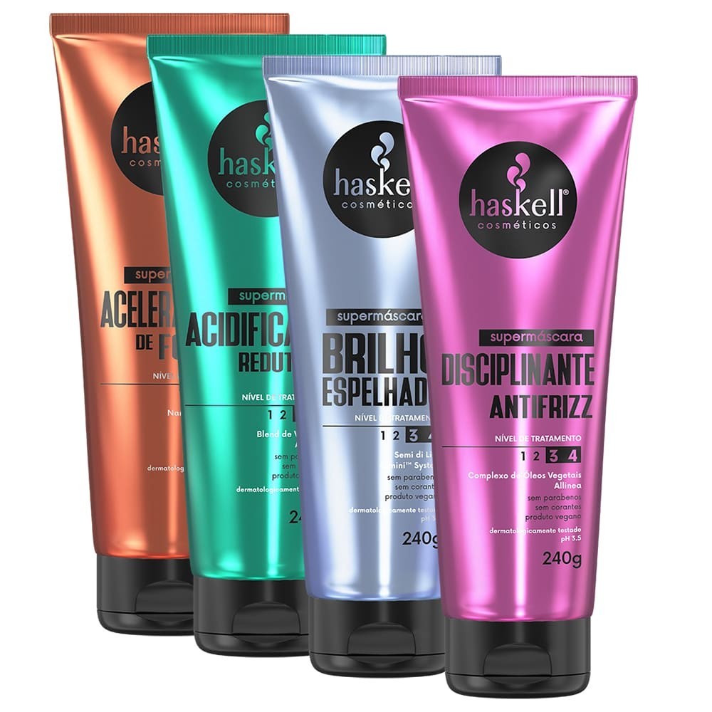 Kit Haskell 4 Supermáscaras 240gr | Shopee Brasil