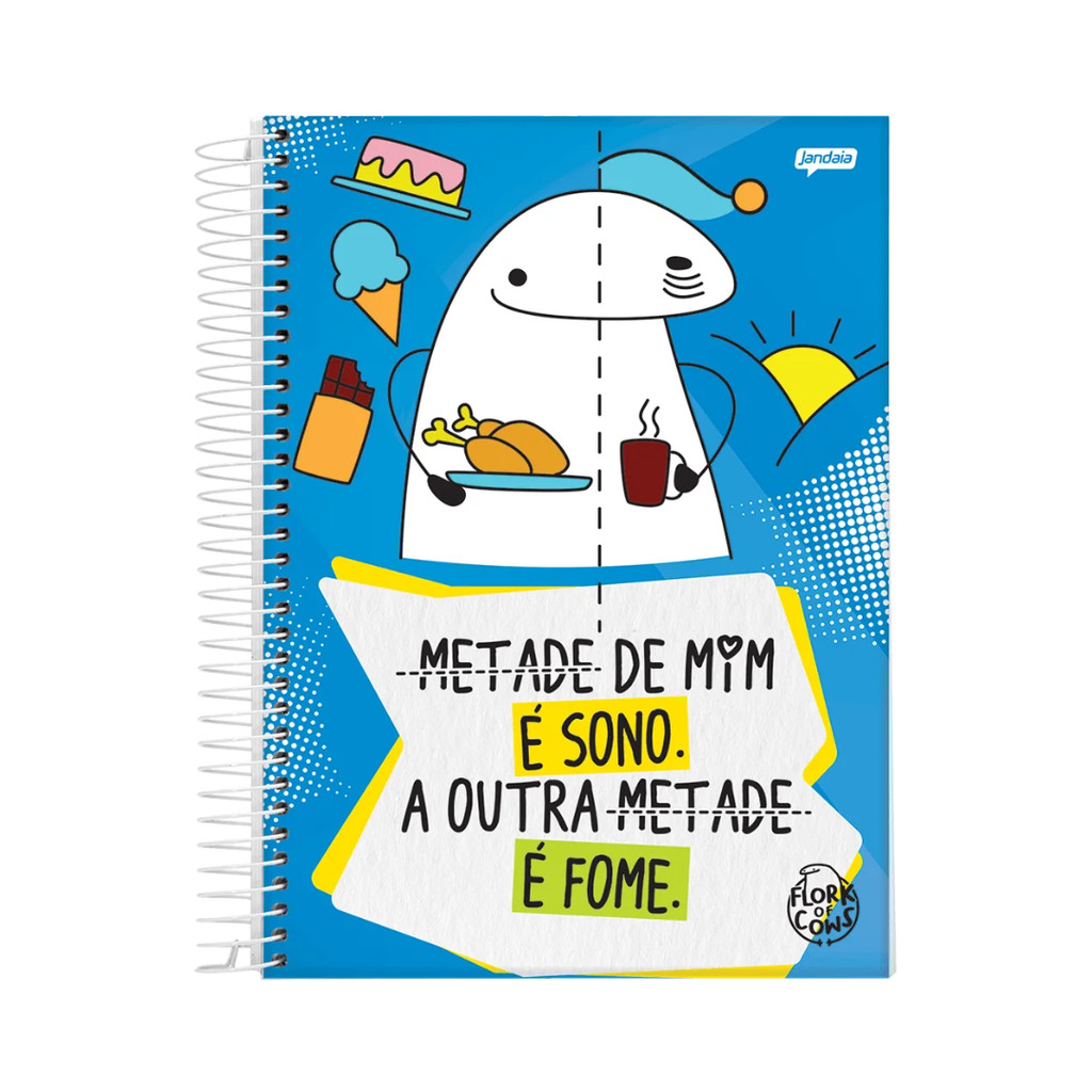 CADERNO ESPIRAL UNIV CD 1X1 80 FLS FLORK JANDAIA SONO | Shopee Brasil