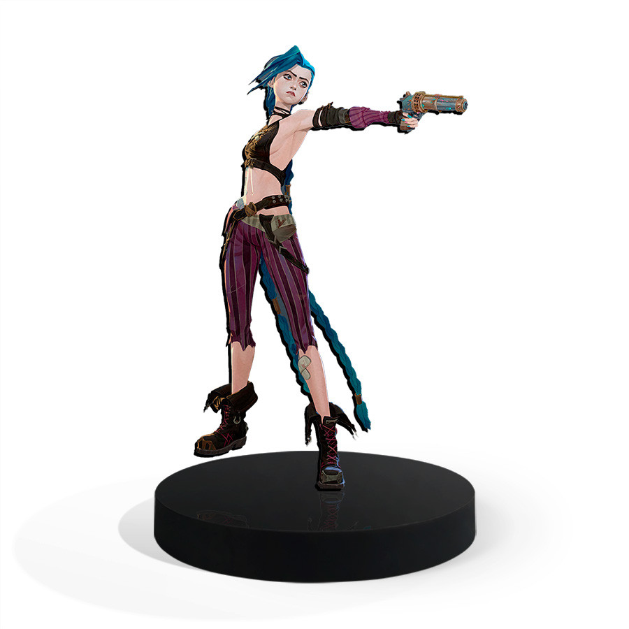 Totem Pequeno Jinx mirando Arcane 7cm + Base | Shopee Brasil