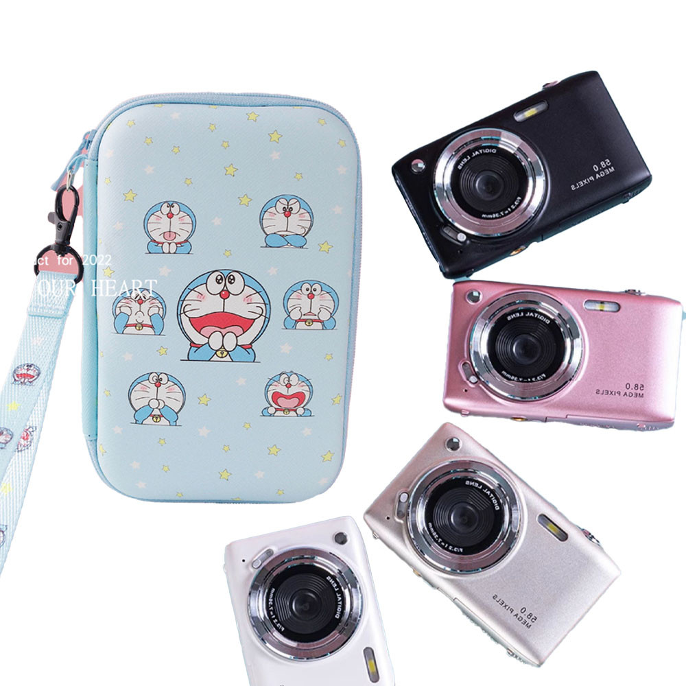 Bonito Doraemon Camera case Caixa De Armazenamento Portátil Para Câmera ...
