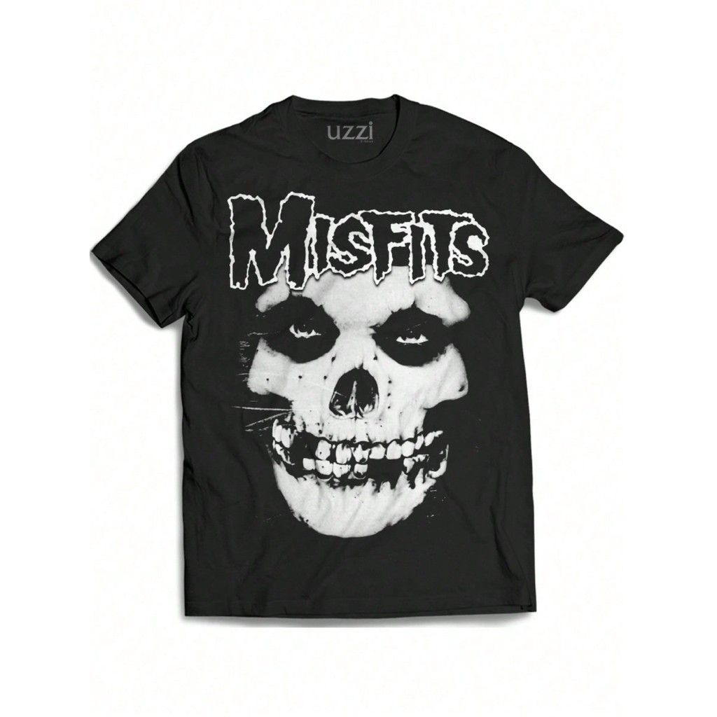 Camiseta Banda de Rock Punk Misfits Rock Metal Nu Metal New Metal Old School Black Metal ...