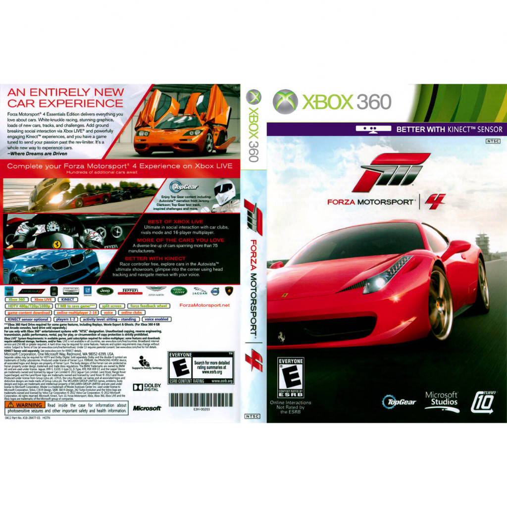 Forza Motorsport 4 para Xbox 360 Lt com capa | Shopee Brasil
