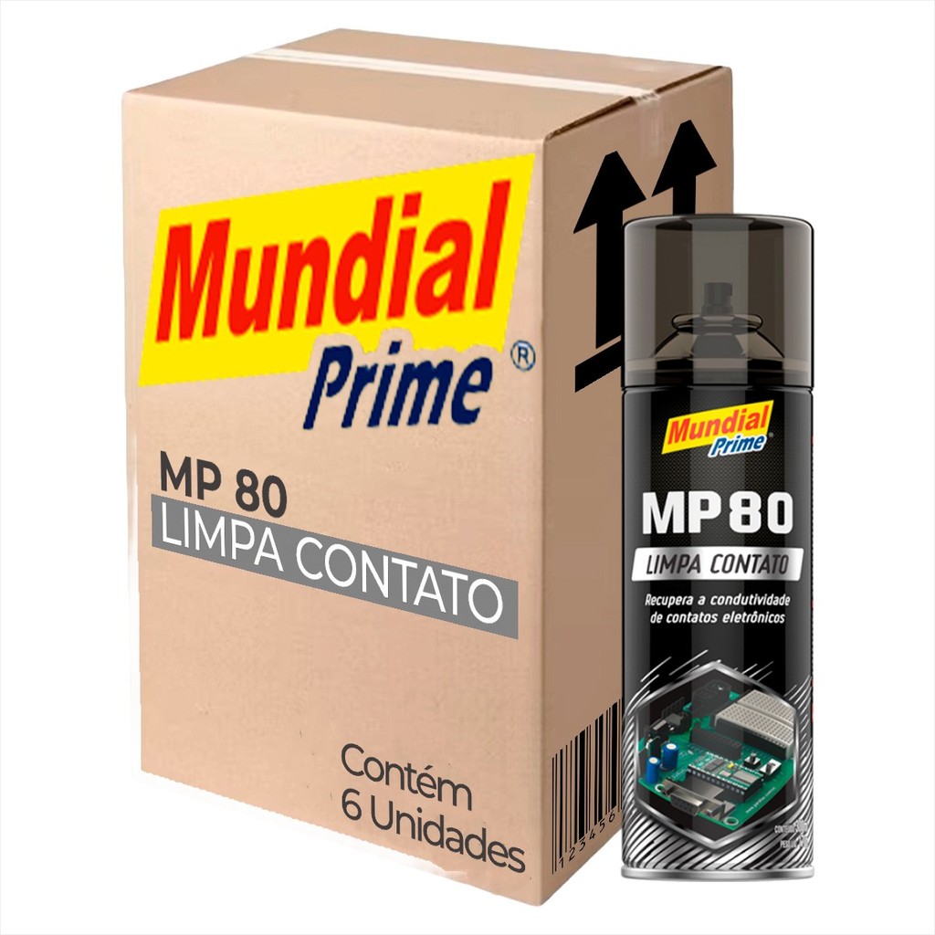 Kit 6 Limpa Contato Spray Mundial Prime 300ml | Shopee Brasil
