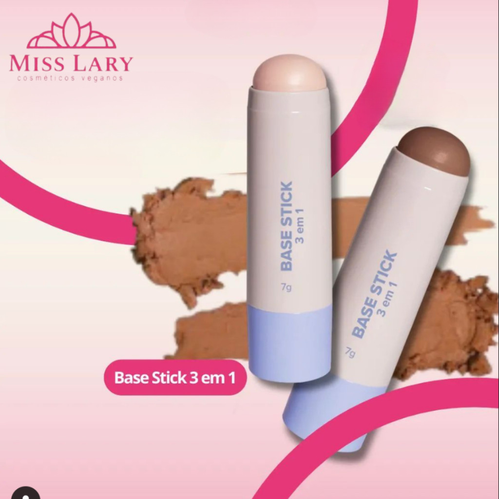 Base Stick 3 Em 1 Miss Lary - Base, Corretivo E Contorno Multifuncional ...