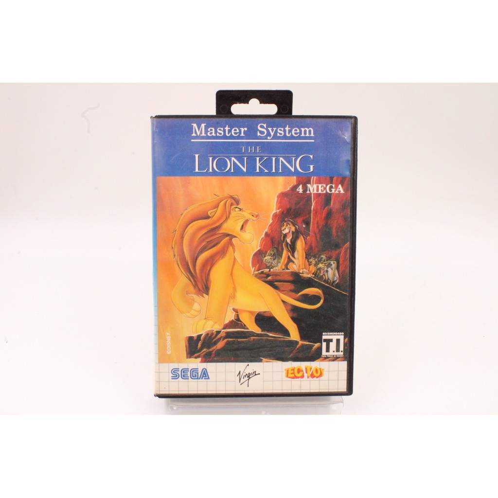 JOGO MASTER SYSTEM - THE LION KING (1) | Shopee Brasil