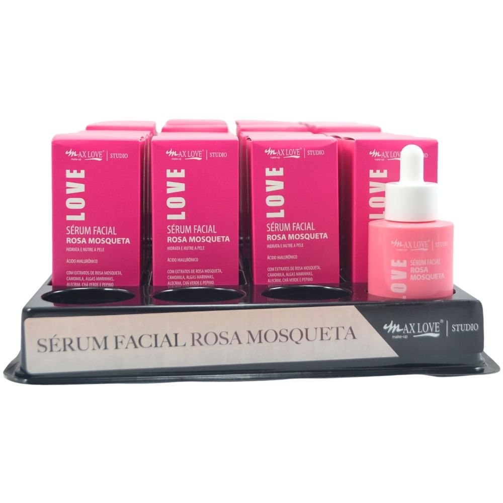 Box c/ 24 Sérum Facial Rosa Mosqueta Max Love Atacado | Shopee Brasil