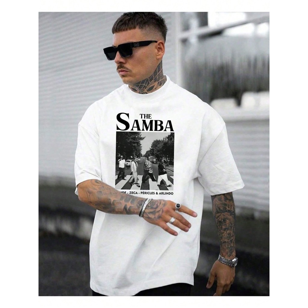 Camiseta Básica Zoeira Graphic Tee The Samba Faixa | Shopee Brasil