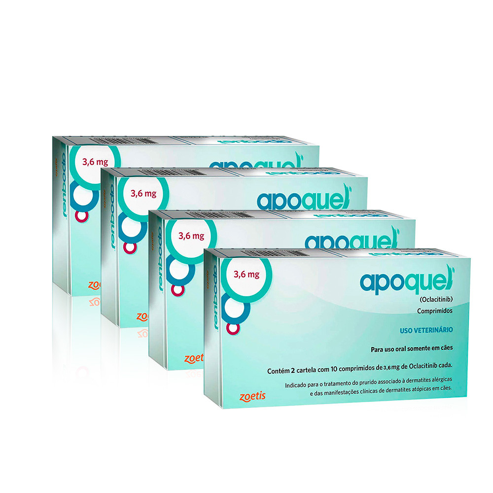 Combo Apoquel 3,6 mg para Cachorro 20 Comprimidos - 4 caixas | Shopee ...
