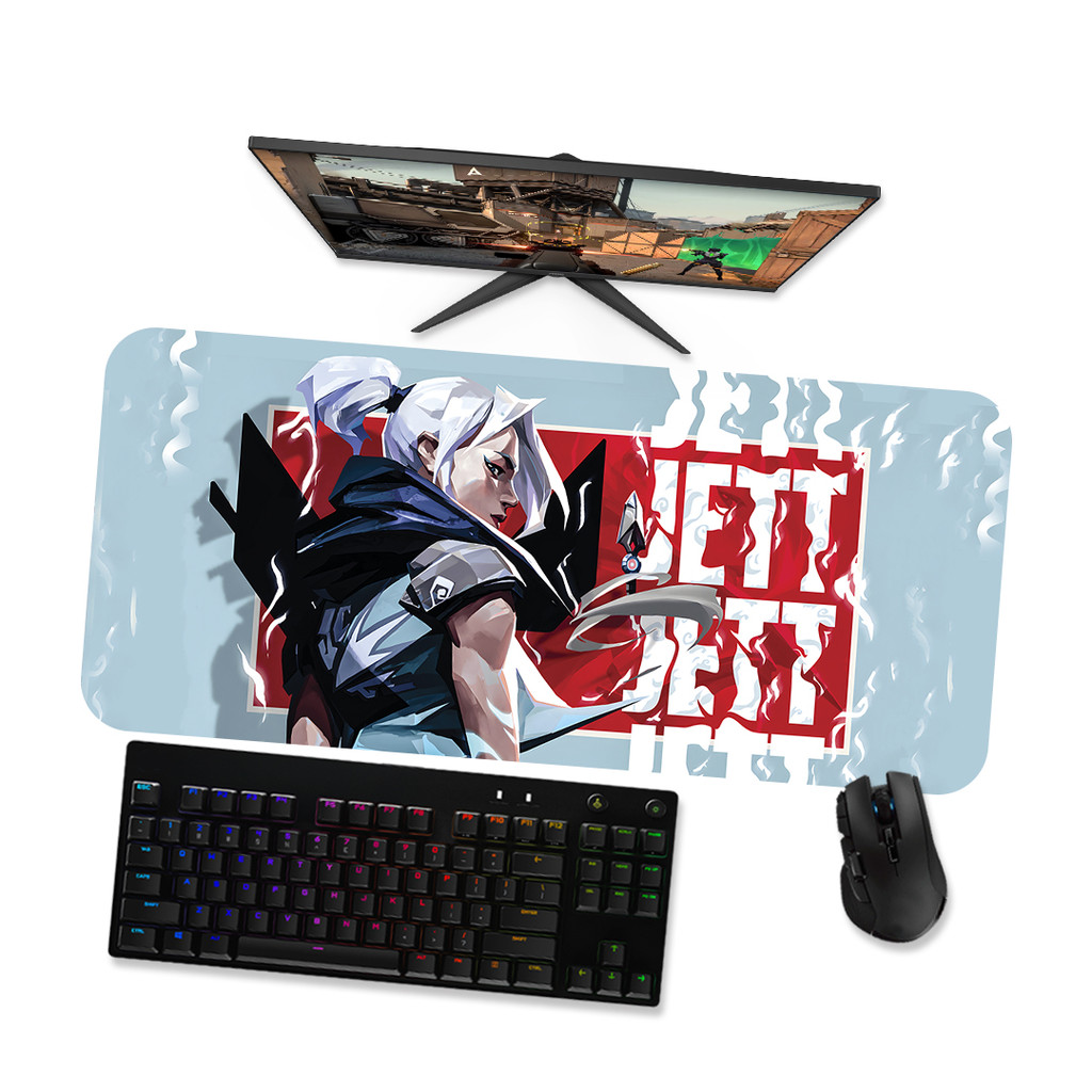 Mouse Pad JETT 6 Valorant - Mousepad Gamer 90x40 80x40 60x40 70x30 ...