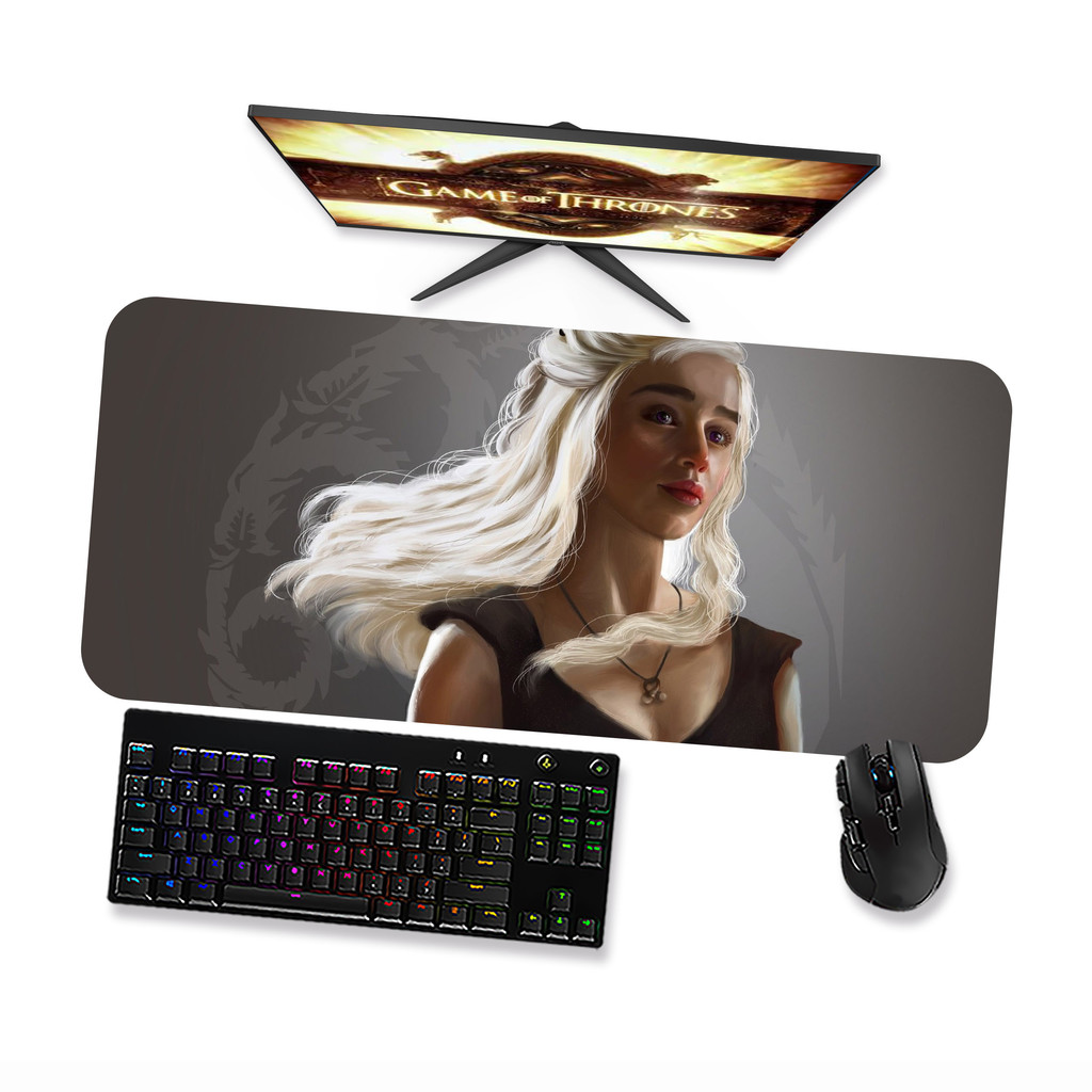 Mouse pad GAME OF THRONES - Daenerys 1 - Mousepad Gamer 90x40 80x40 ...