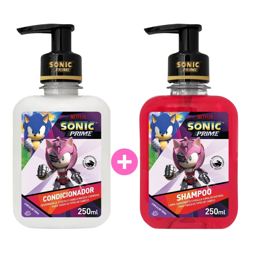 Kit Shampoo+Condicionador Rusty Rose Infantil Netflix Sonic | Shopee Brasil