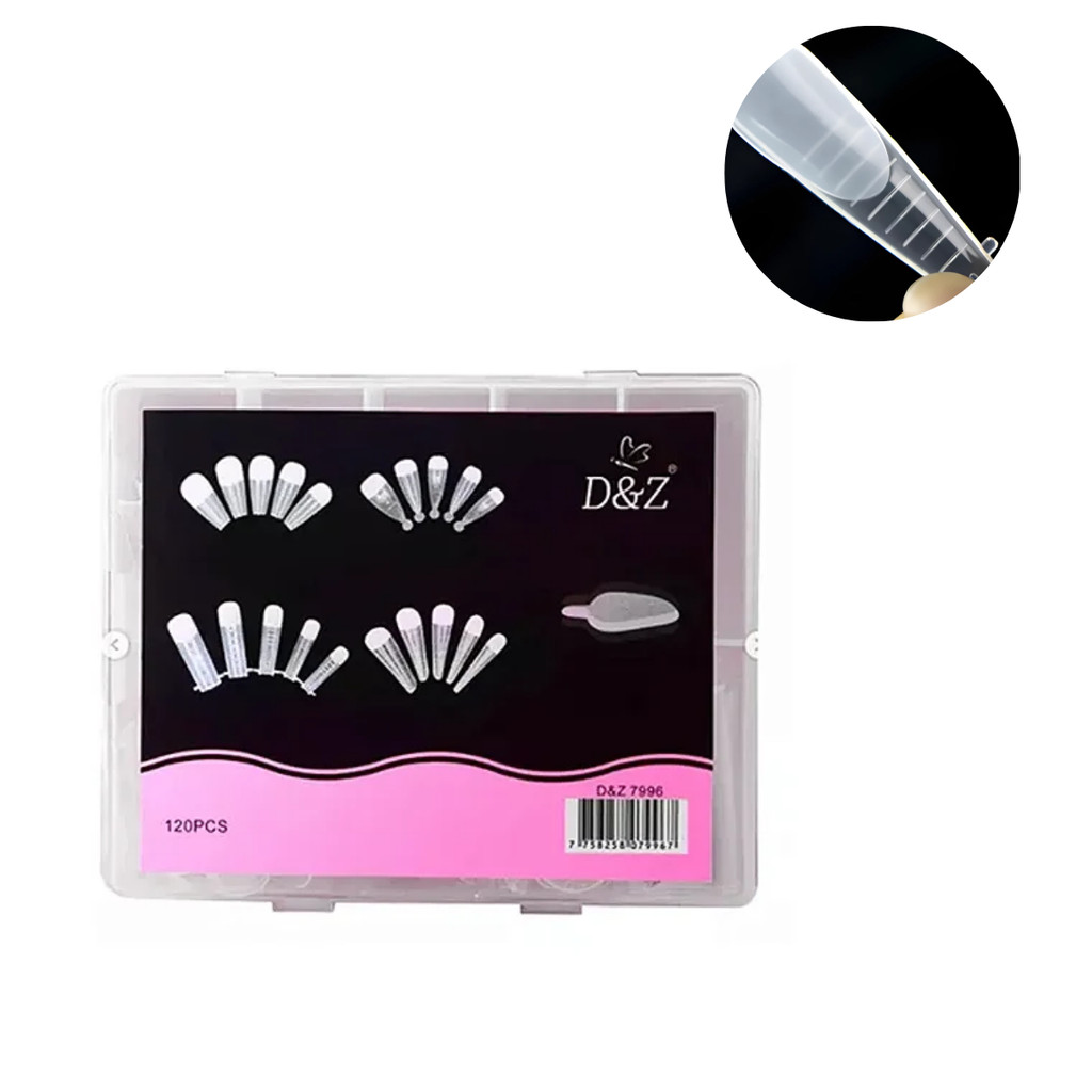 Kit Molde F1 Dual Form Unha Reversa D&Z, 4 Modelos Versáteis com 120 ...