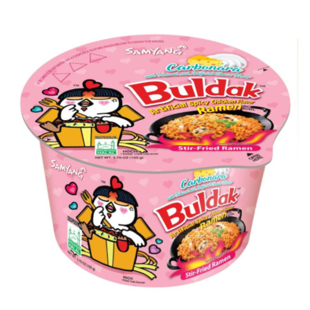 LAMEN BULDAK SAMYANG - FRANGO CARBONARA POTE - 105G | Shopee Brasil