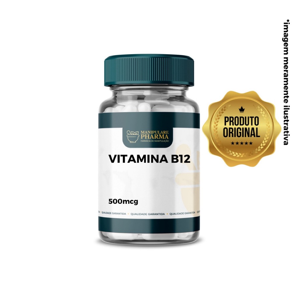 Vitamina B12 (Metilcobalamina) 500mcg - 100 Cápsulas | Shopee Brasil