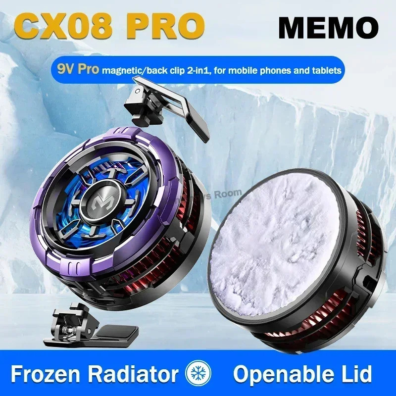 MEMO CX08 PRO 9V2A Universal Mobile Phone Cooler Congelado Semiconductor Ventilador De ...