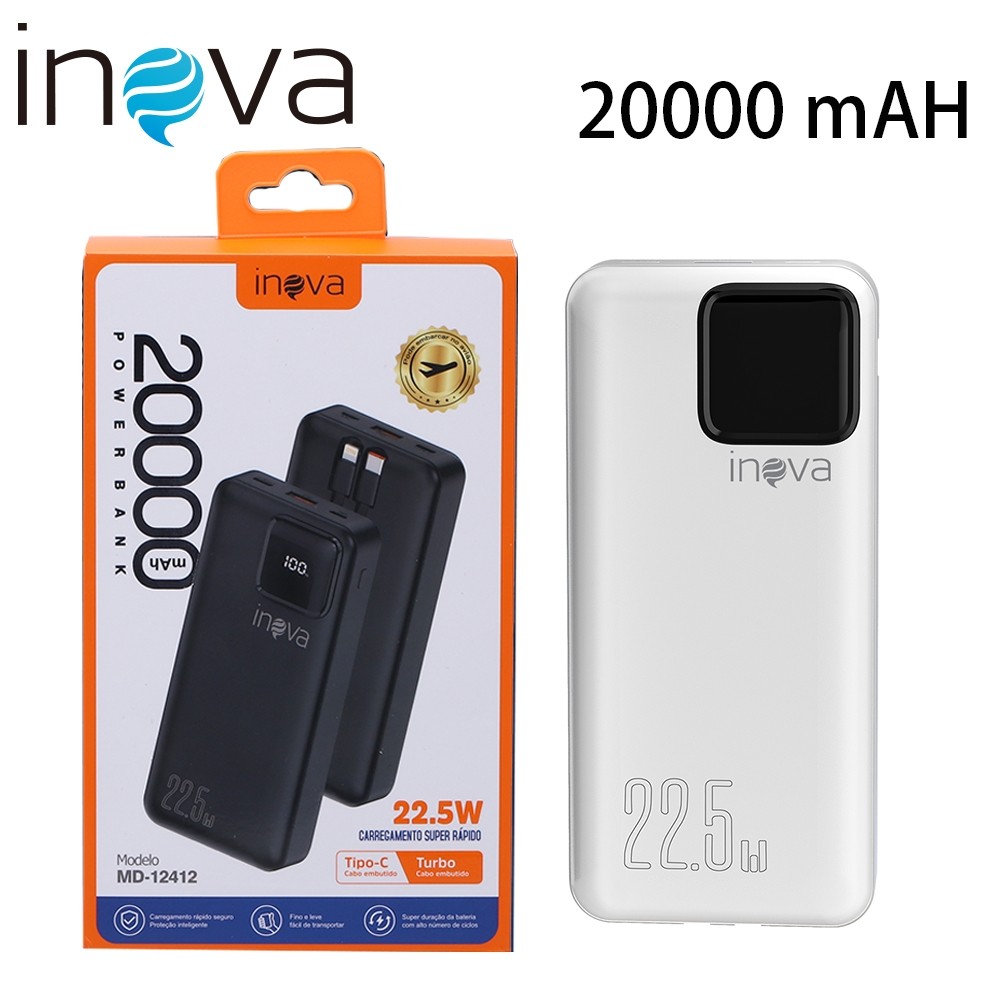 INOVA 20000 mah Carregador Portátil Power Bank 10000 mah Vem com cabo ...