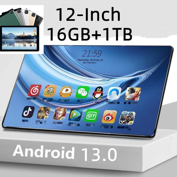 2025 Novo 16gb + 1tb 12 Polegadas Ten Core 5G 4G Android 13.0 Tablet de ...