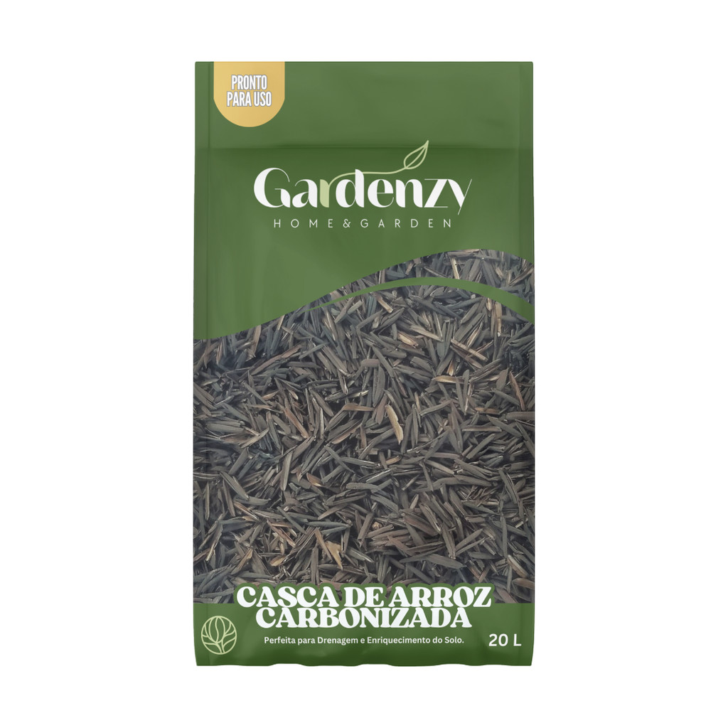Casca De Arroz Carbonizada 20 Lts - Gardenzy | Shopee Brasil