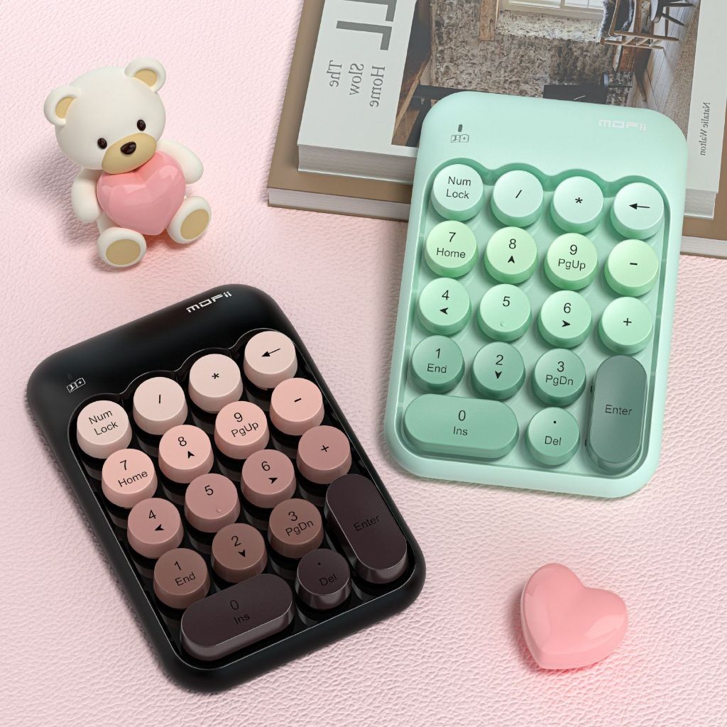 MOFII Teclado Numérico X910 Sem Fio 2.4Ghz 18 Teclas Extensões De Para ...
