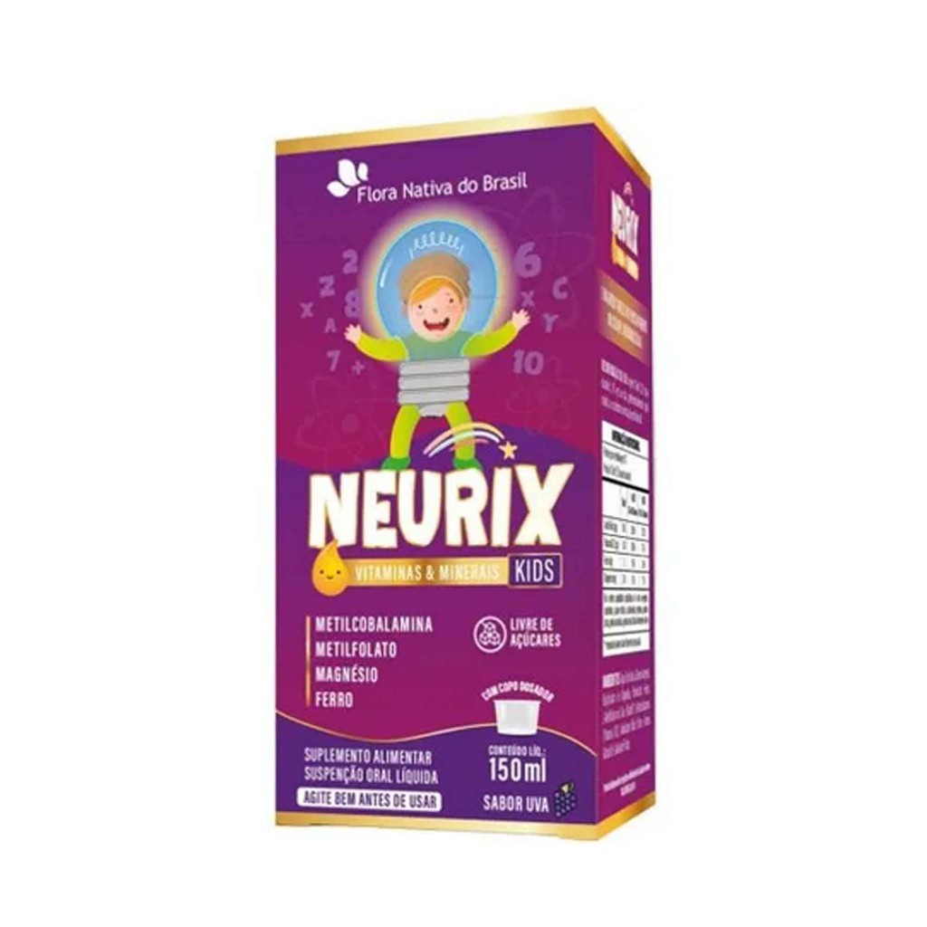 Neurix Mg Ferro Metilfolato e B12 150ml Uva Flora Nativa | Shopee Brasil