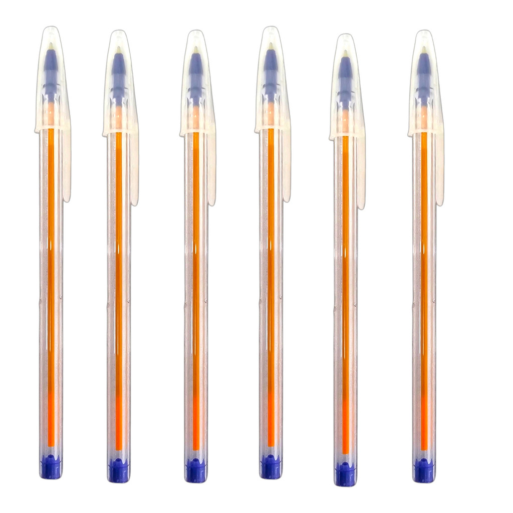 Caneta Bic Azul Cristal Final com 6 unidades | Shopee Brasil