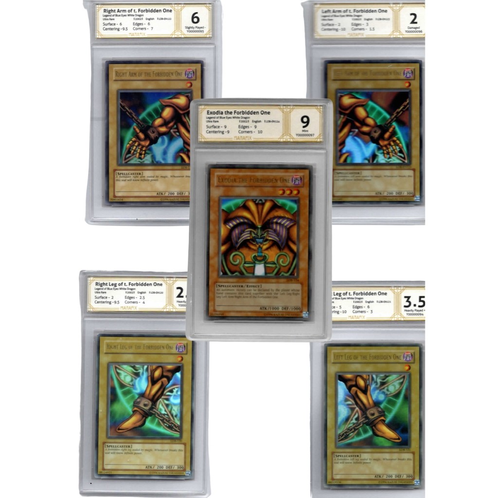 Carta yugioh Exodia The Forbidden One Completo LOB - 2002 | Shopee Brasil