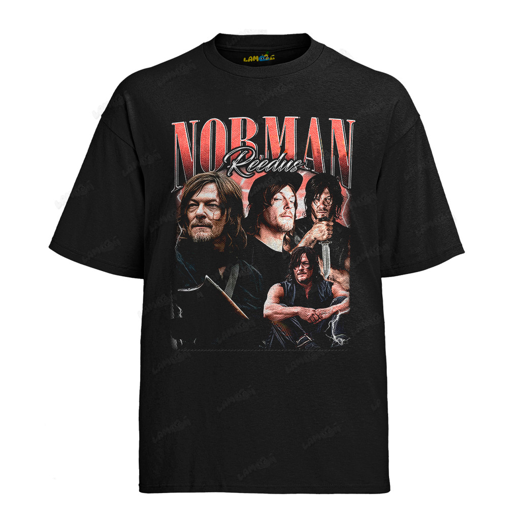 Camiseta Algodão Norman Reedus Sam bridges Daryl Dixon Red | Shopee Brasil