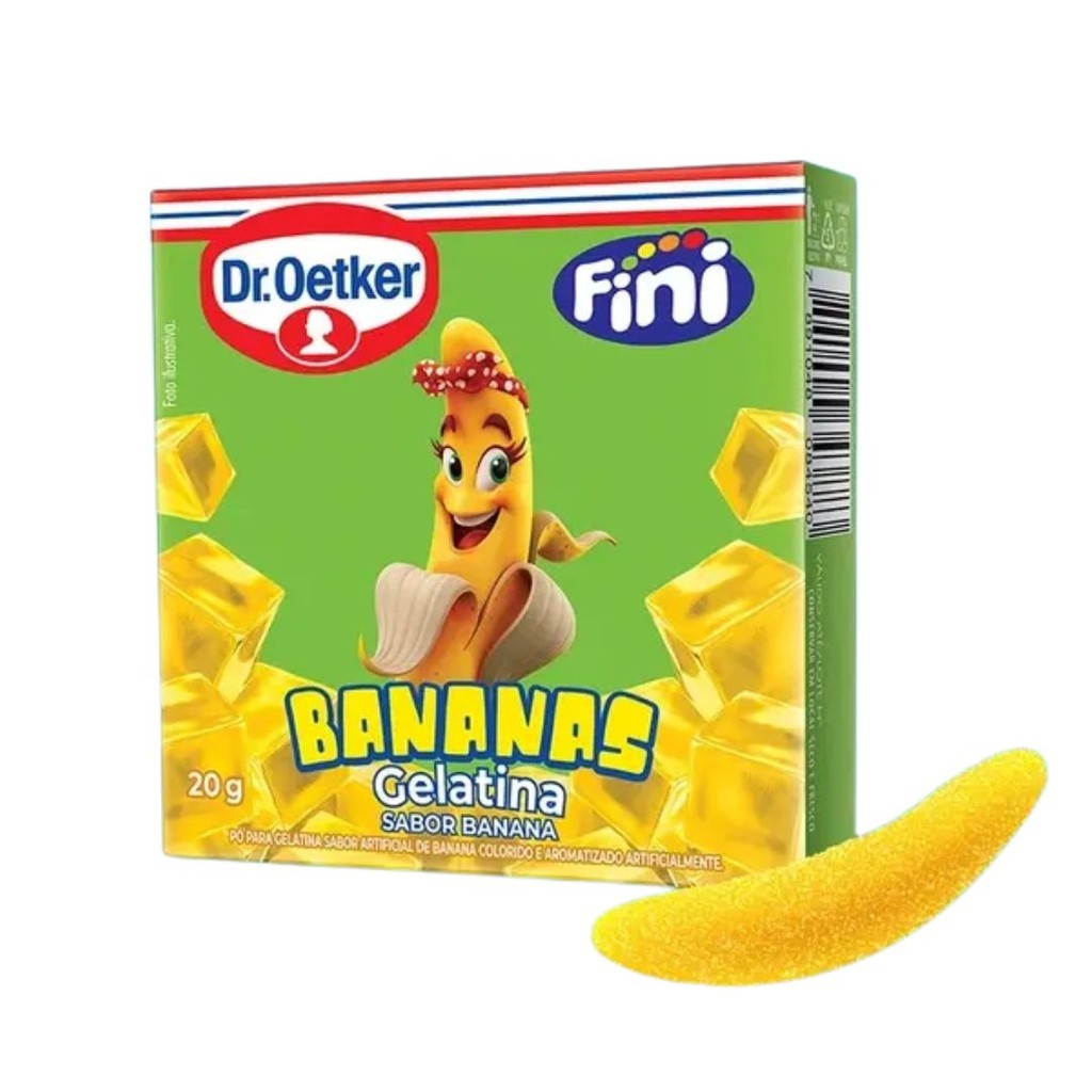 Gelatina Em Pó Dr Oetker Fini Bananas 20g Edição Limitada Sabor Banana ...