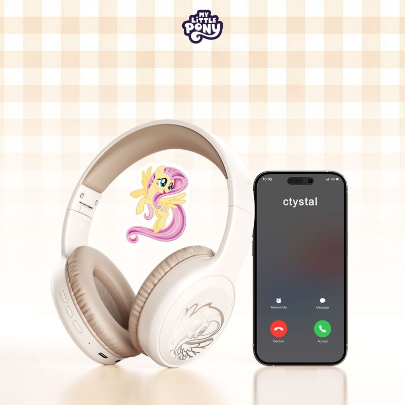 Pinkie Pie MLP-H01 Fone De Ouvido Sem Fio Bluetooth 5.4 HiFi Qualidade De Som Baixa Latência My ...