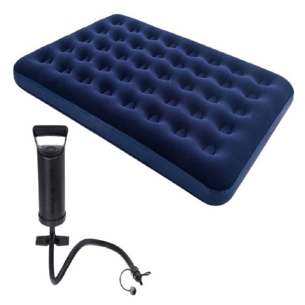 Colchão Casal Cama Inflável Multiuso Com Inflador Embutido Casa Praia ...