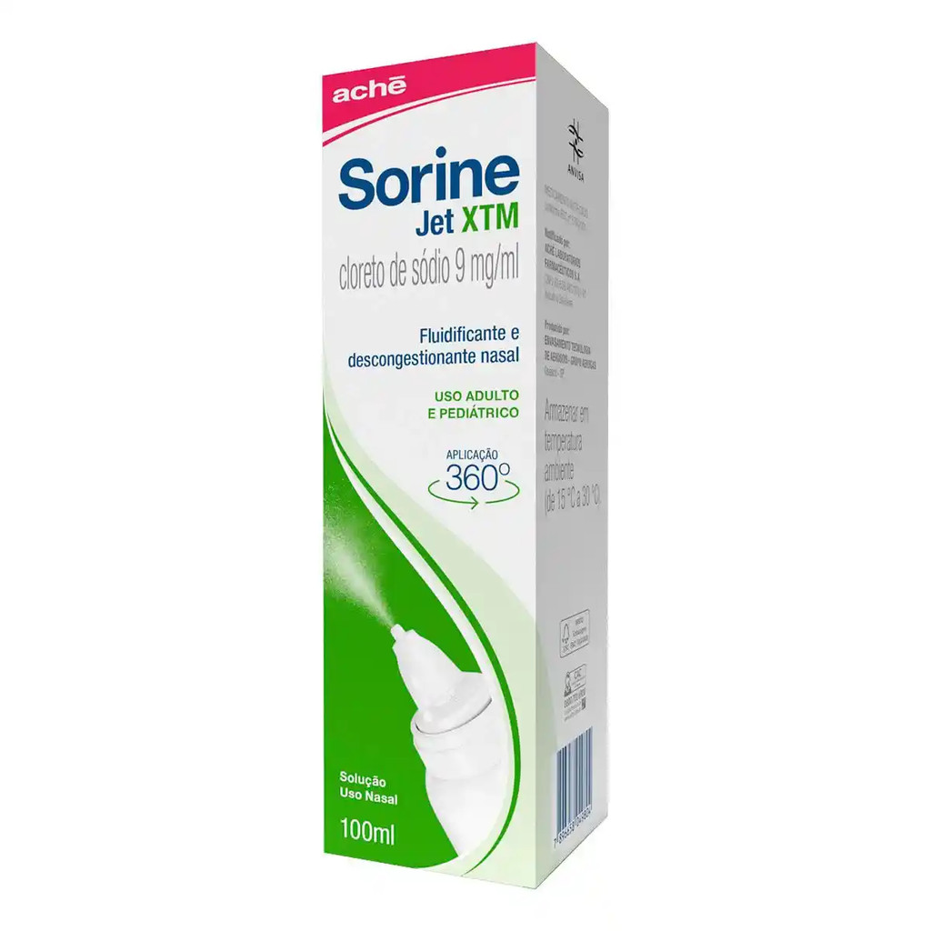 Sorine Jet XTM Spray Nasal Solução de Cloreto de Sódio 0,9% 100ml ...