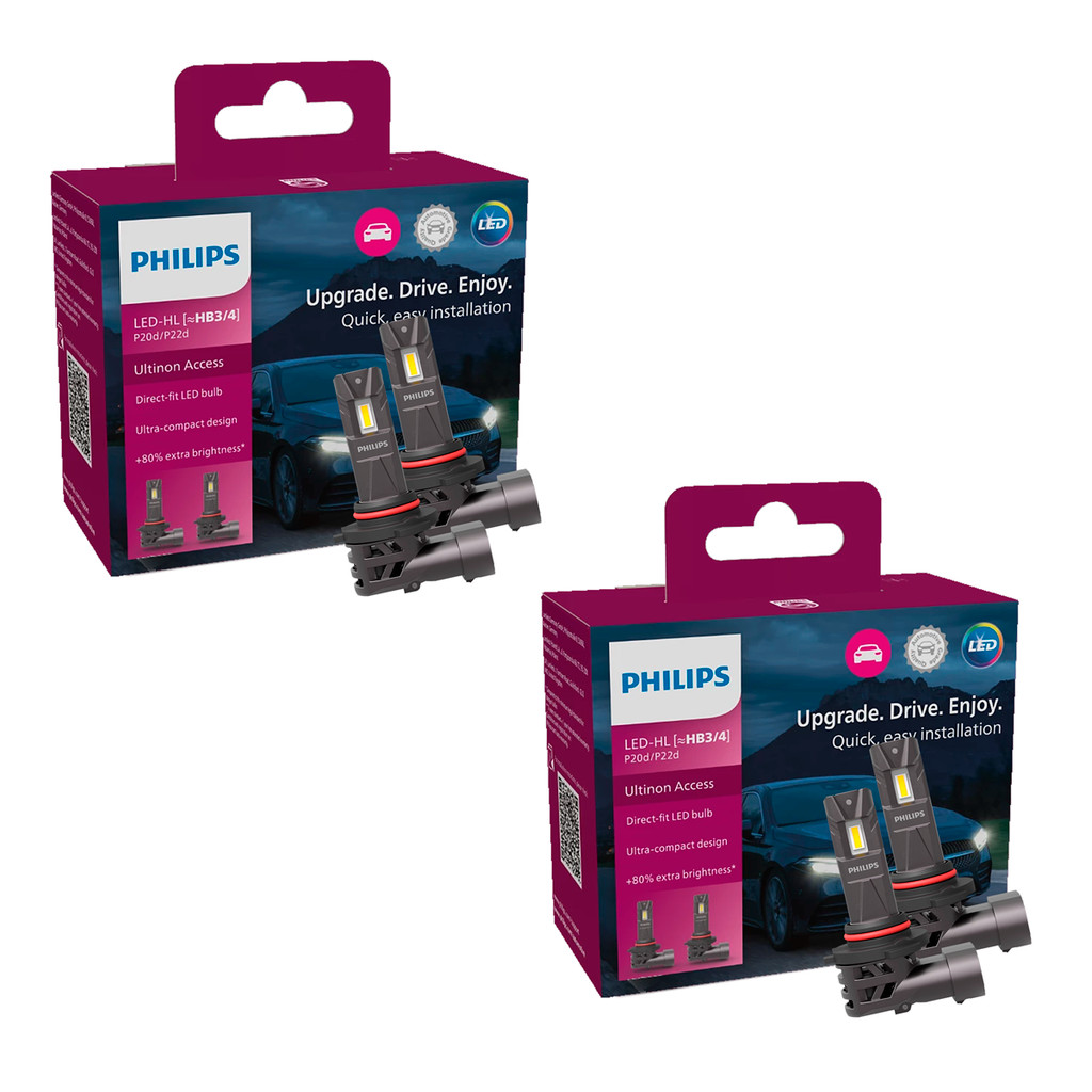 Kit Lâmpada LED HB3+HB4 Philips Ultinon Acess | Shopee Brasil