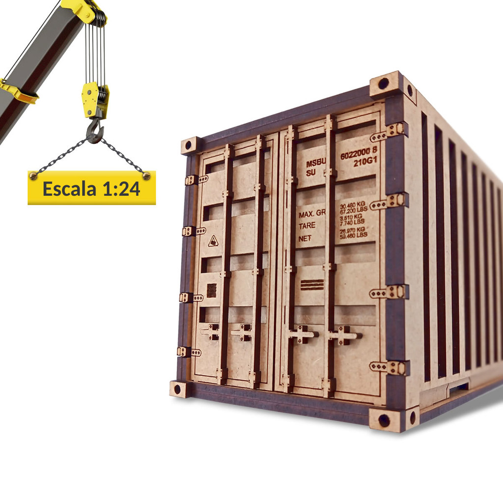 Miniatura Container DRY 20 Pés Standard 1:24 | Logística | Cenário ...