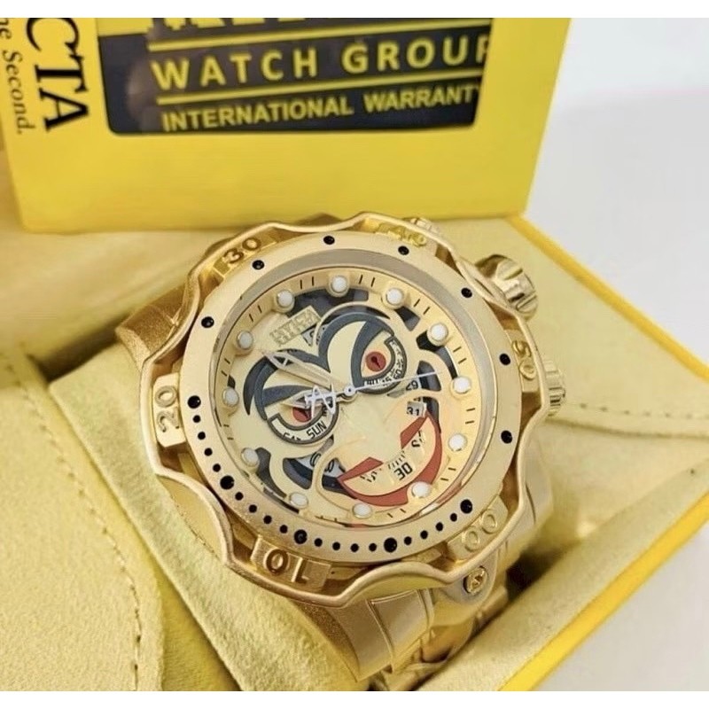 Relógio Masculino Dourado Luxo Joker Coringa | Shopee Brasil