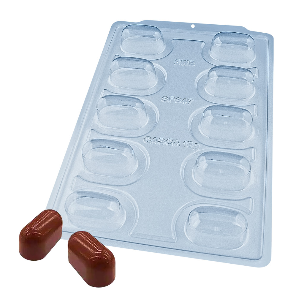Forma Trufa Alongada 60g 3522 SP 847 3 Partes c/ Silicone | Shopee Brasil