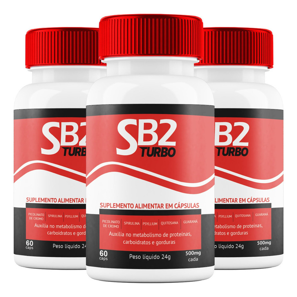 Sb2 Turbo Kit 3 Potes - 180 Caps | Shopee Brasil