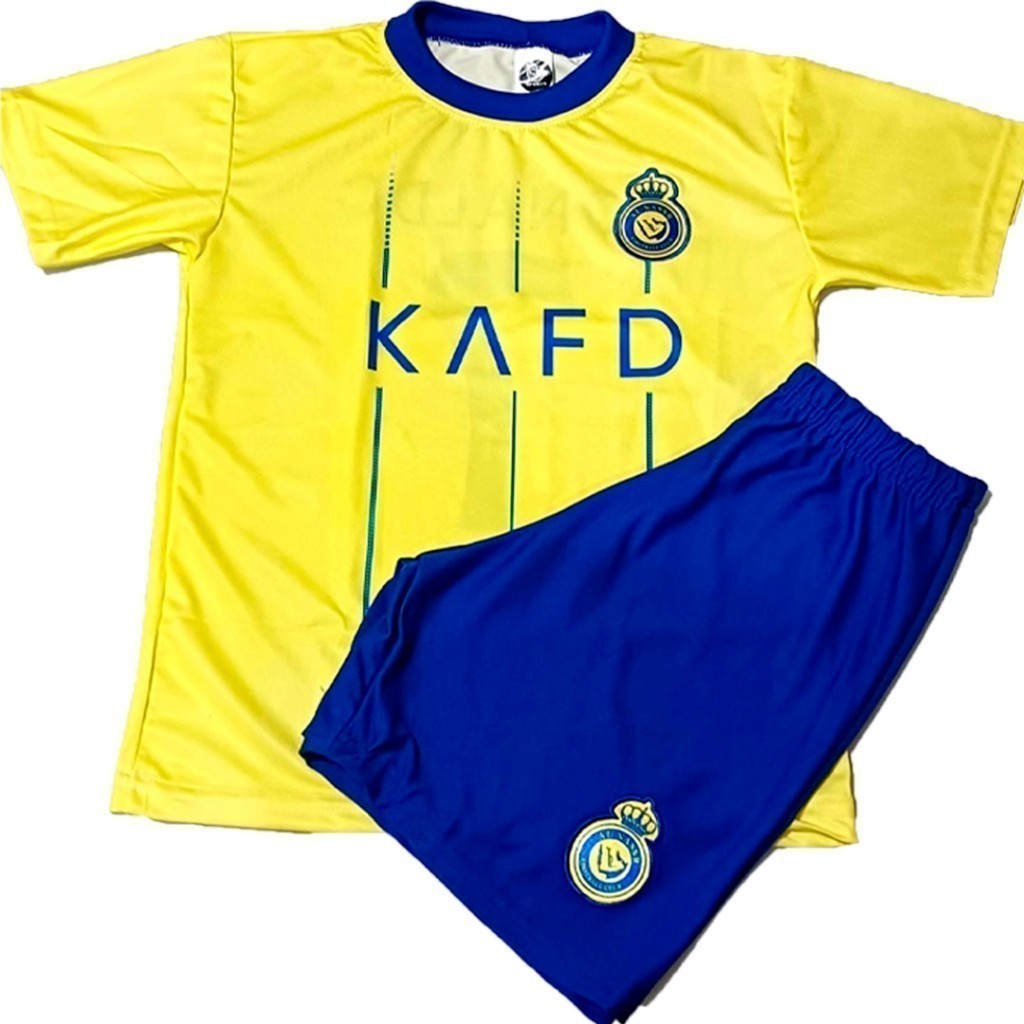 Conjunto Al Nassr Cristiano Ronaldo Infantil CR7 Camisa e Short - Envio Imediato. | Shopee Brasil