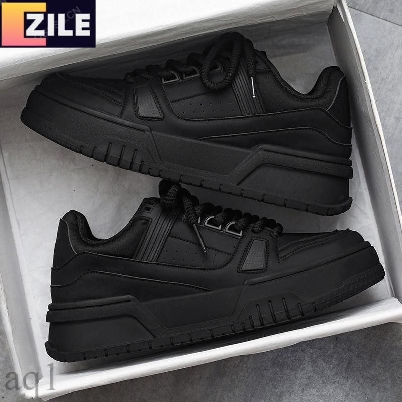 Sapatos Casuais Pretos Puros Plataforma Preta Pura Calçados Esportivos ...