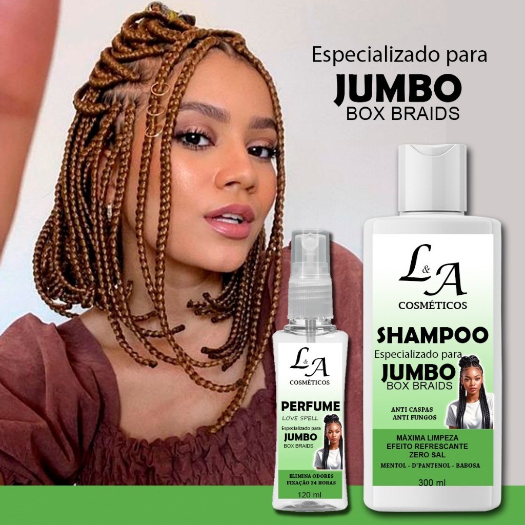 Kit Shampoo Jumbo e Box Braids Anti Caspa Fungo Limpeza Profunda ...