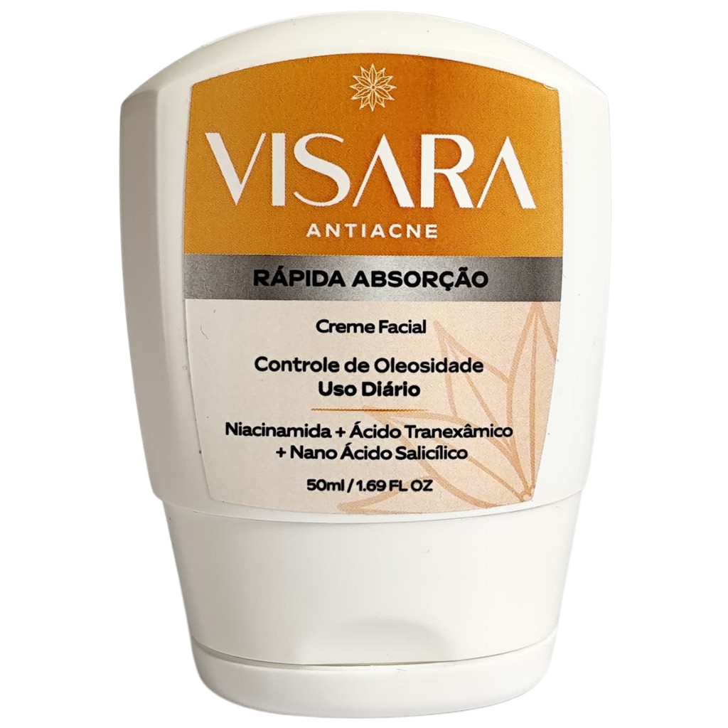 VISARA ANTIACNE CREME FACIAL CONTROLE DE OLEOSIDADE | Shopee Brasil