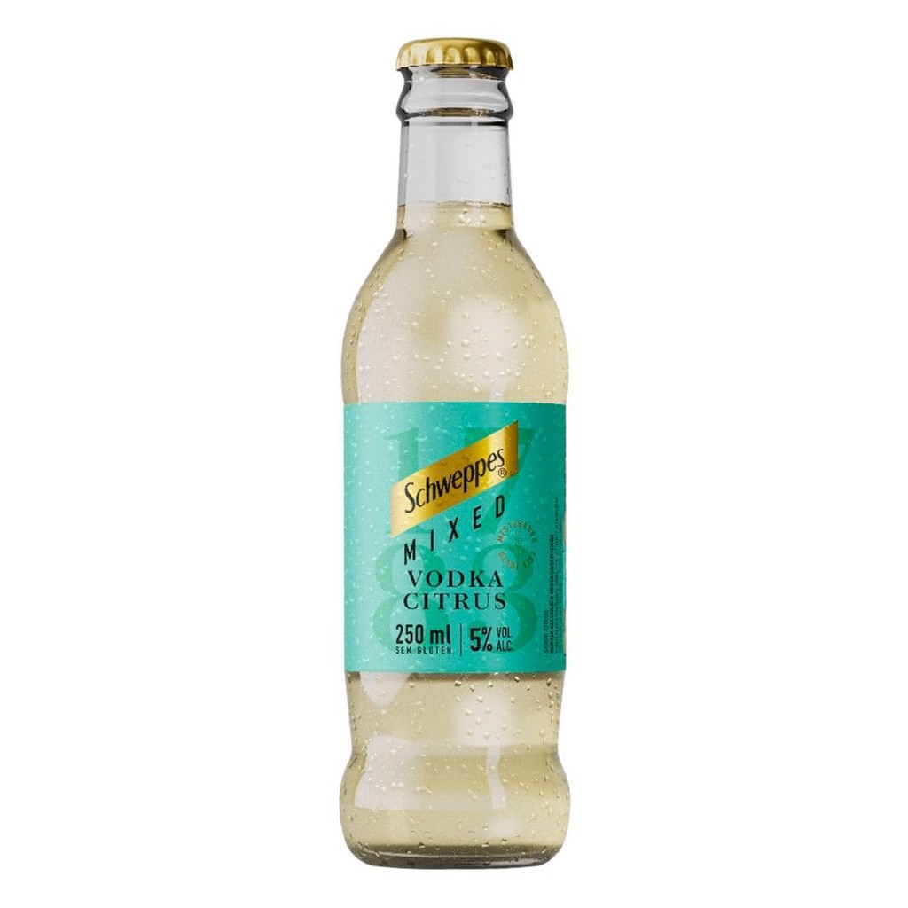 Schweppes Vodka Citrus Mixed 250ml Long Neck Sem Glúten Drink Pronto ...