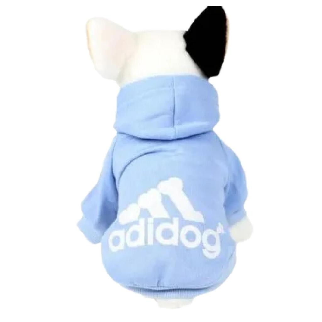 Roupa Pet Moletom Modelo Adidog Azul Para Cachorro P | Shopee Brasil