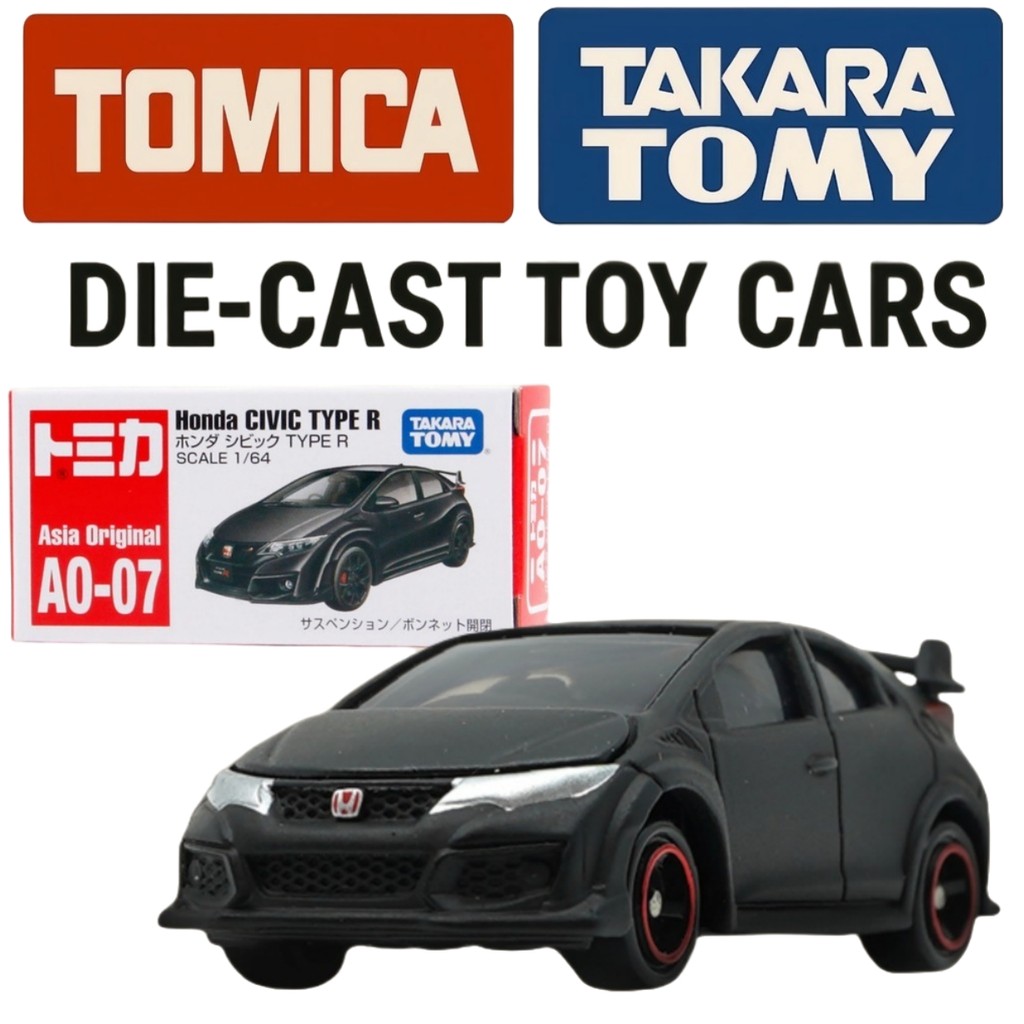 Tomica Honda Civic Tipo R FK8 Preto Modelo de Carro Fundido 1:64 ...