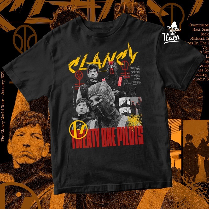 Camiseta Clancy Twenty One Pilots T-shirt - Promoção | Shopee Brasil